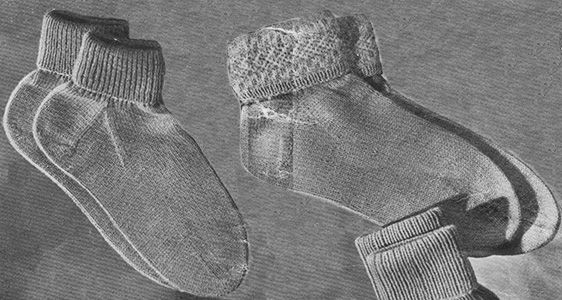 Lady's Sockettes with Alternate Tops (Ribbed or Patterned) » Knitting ...