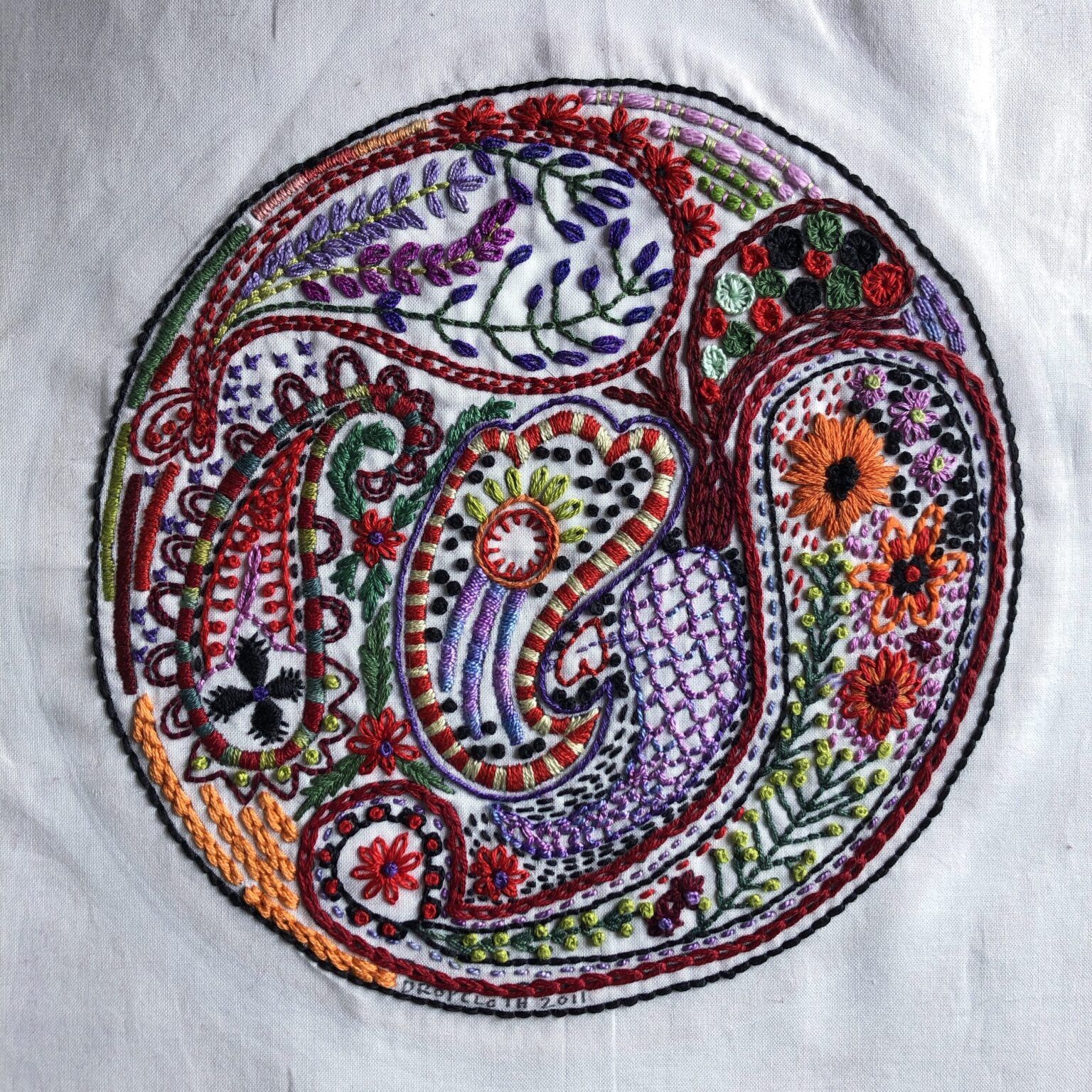 Dropcloth Samplers Embroidered by Sarah Bradberry