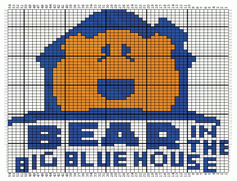 Bear in the Big Blue House Logo Knitting Chart » Knitting-and.com